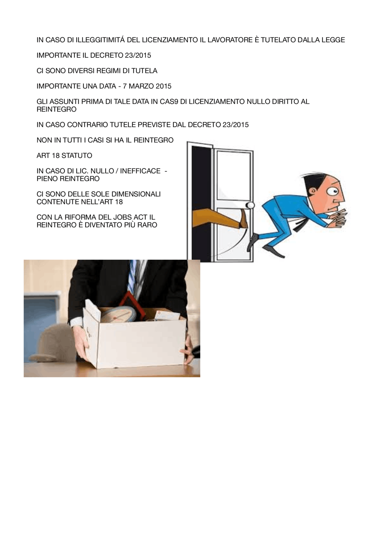 Licenziamento Illegittimo Docsity