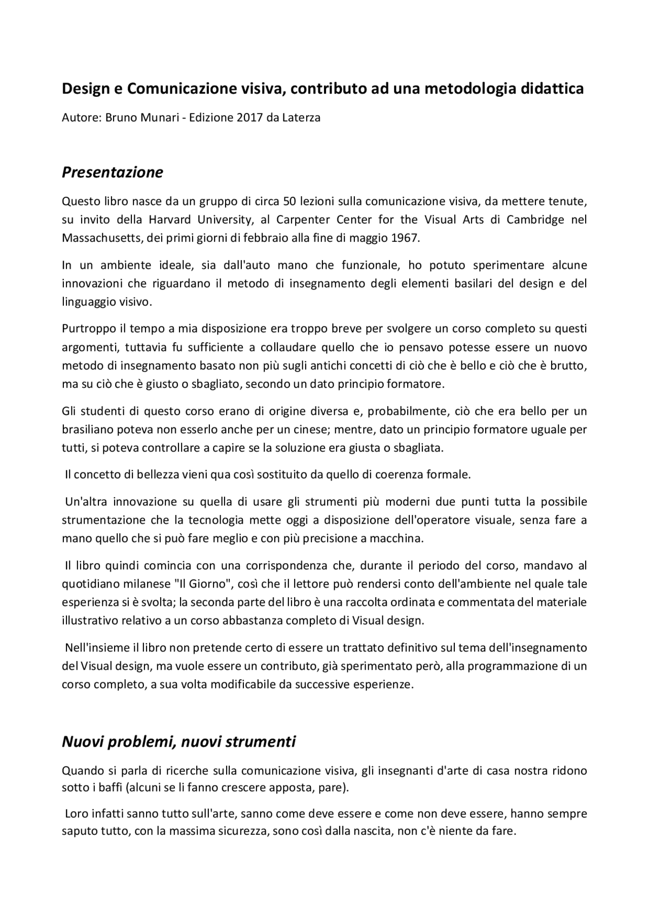 Libro Design E Comunicazione Visiva Bmunari Docsity