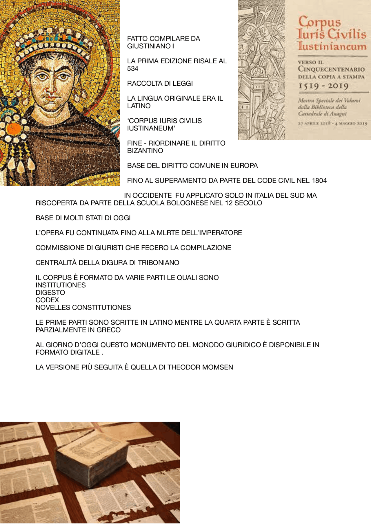 Corpus Iuris Civilis Parte Generale Docsity