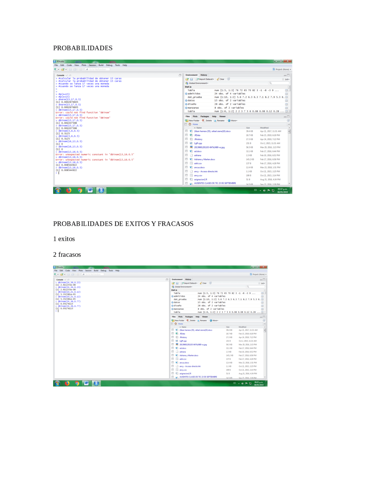 Pasos para R estudio - Docsity