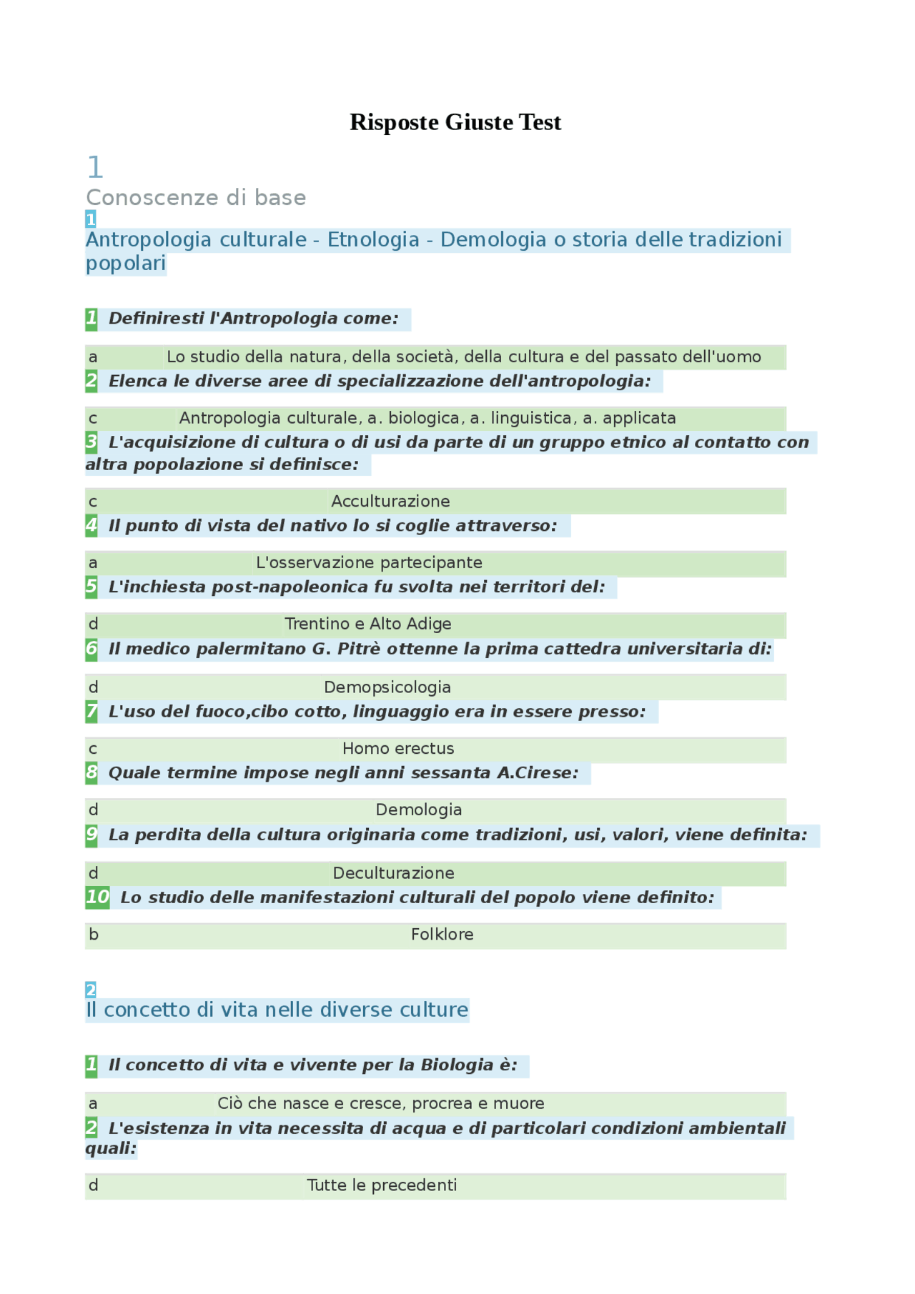 Anatomia Umana Prove Desame Di Scienze Motorie Docsity