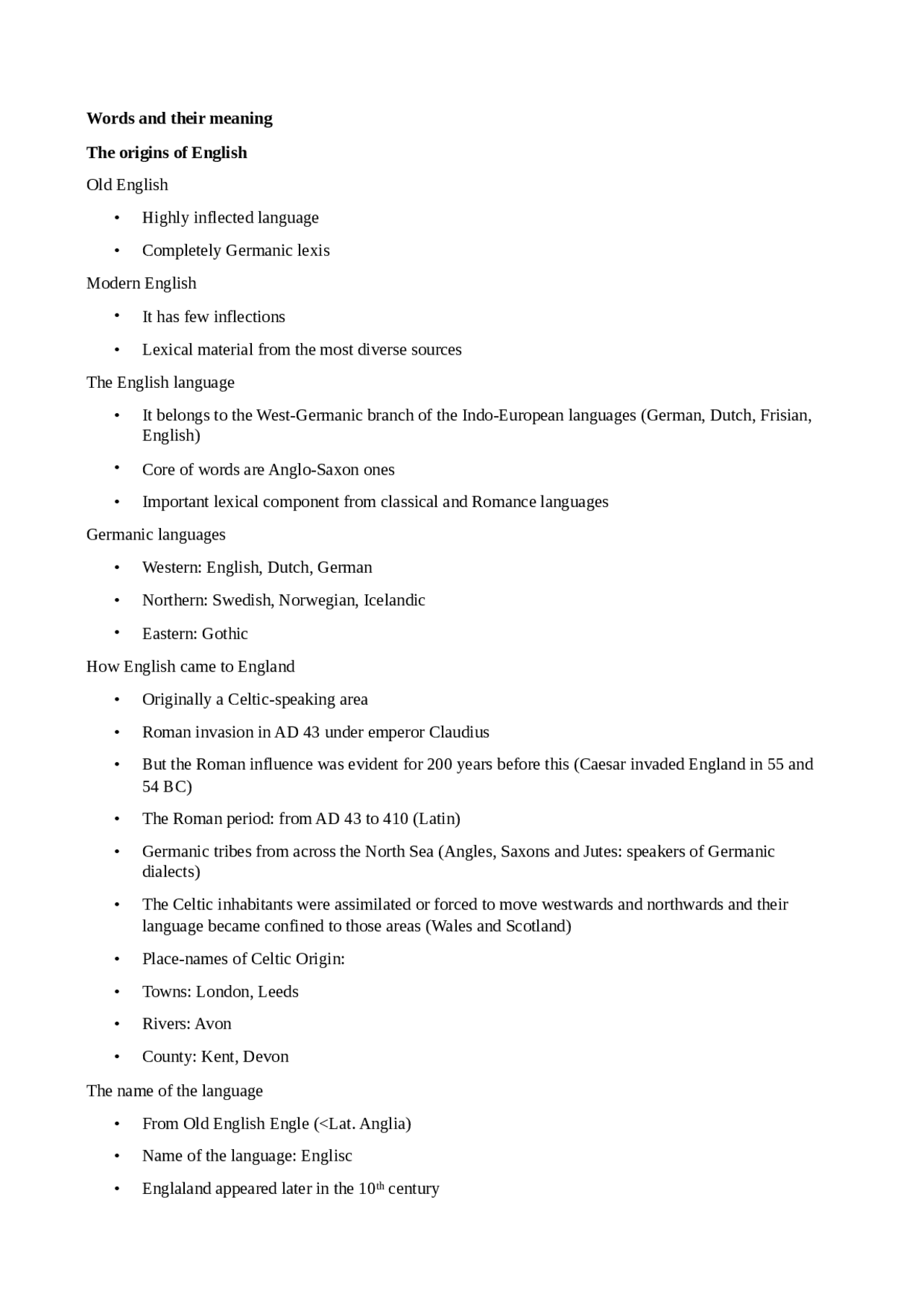 Riassunto Libro Words And Their Meaning Docsity