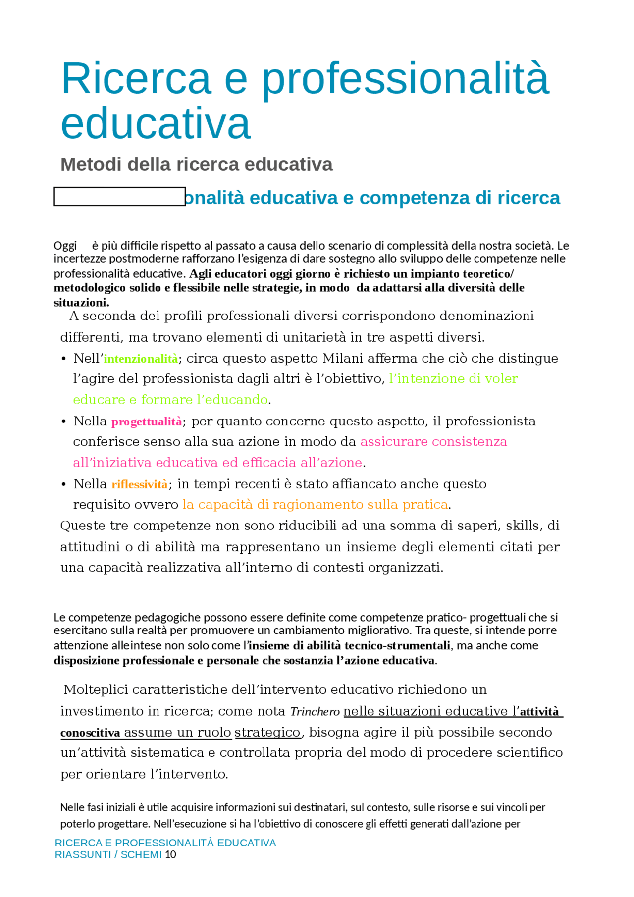 Appunti Libro Metodi Della Ricerca Educativa Docsity