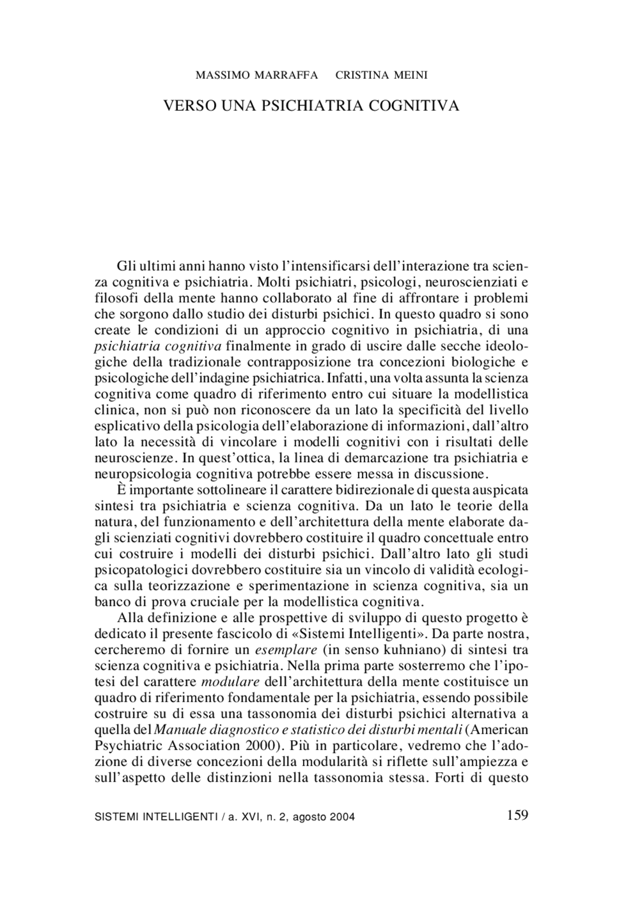 Lettura Introduzione A Scienze Cognitive Docsity