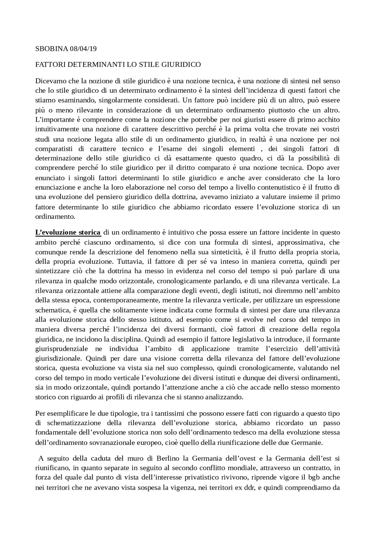 Lezione Diritto Privato Comparato Docsity