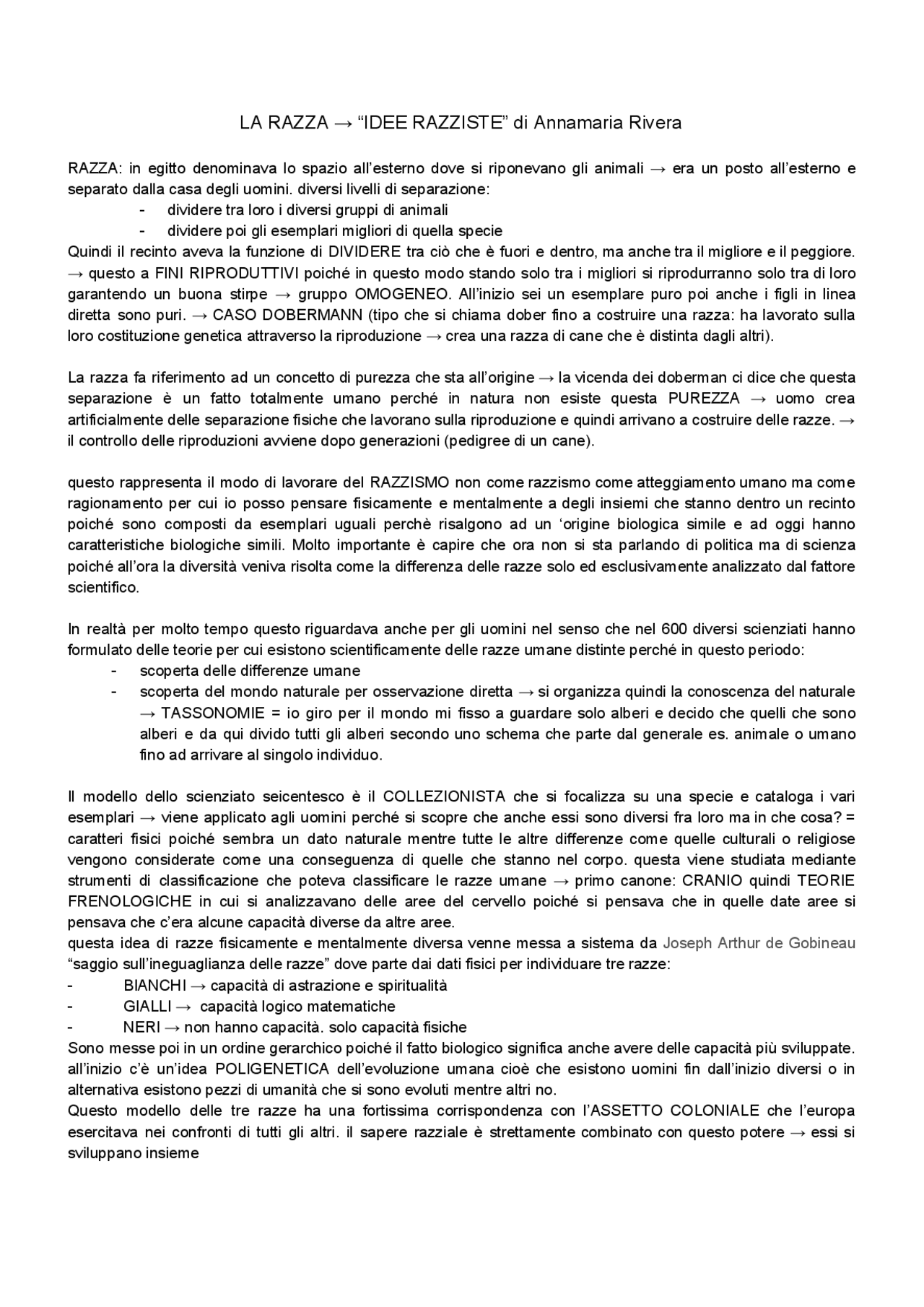 Concetto Di Razza Docsity