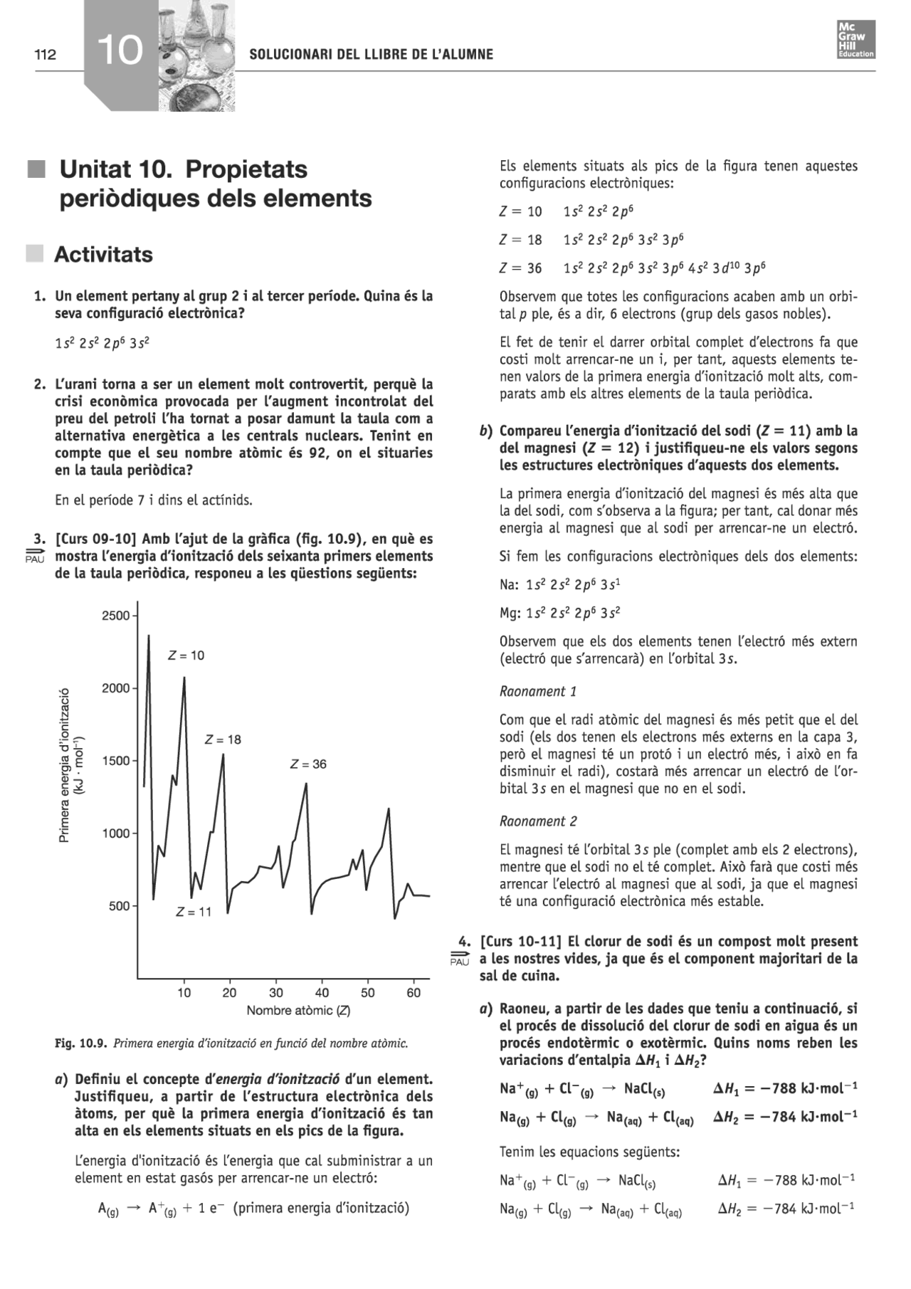 Solucionari Tema 10 Química 2n De Batxillerat Docsity