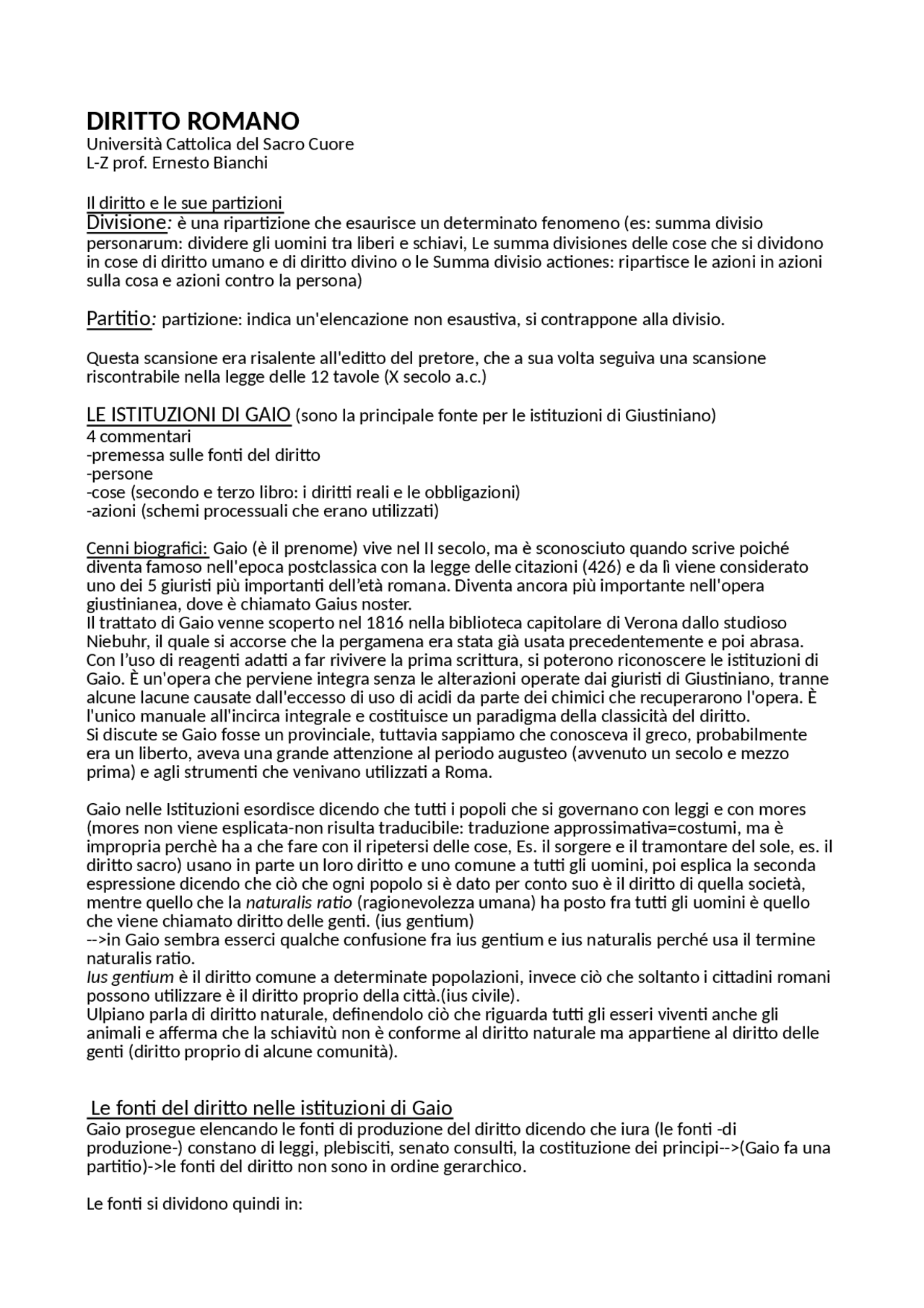 Diritto Romano Vincenzo Arangio Ruiz Docsity
