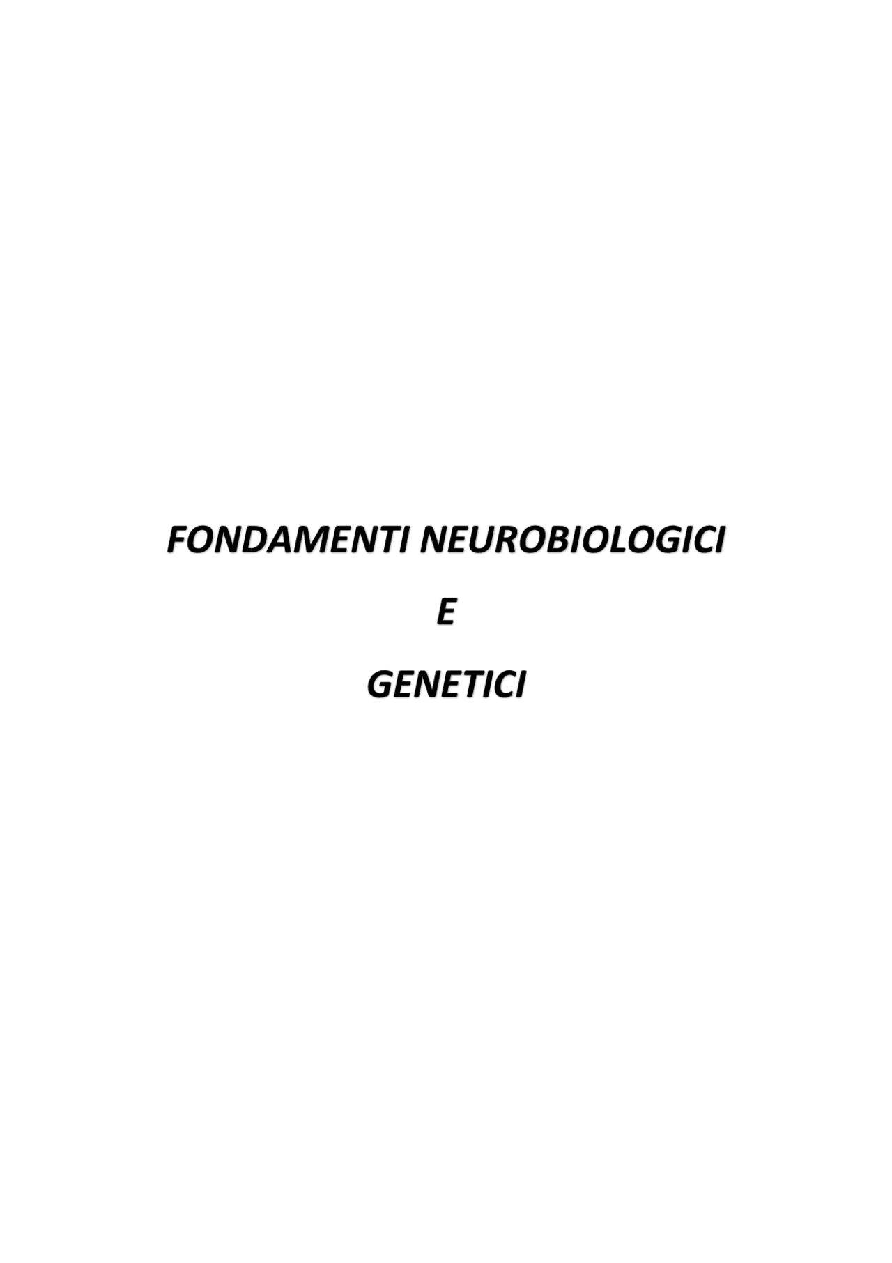 Fondamenti Neurobiologici Docsity