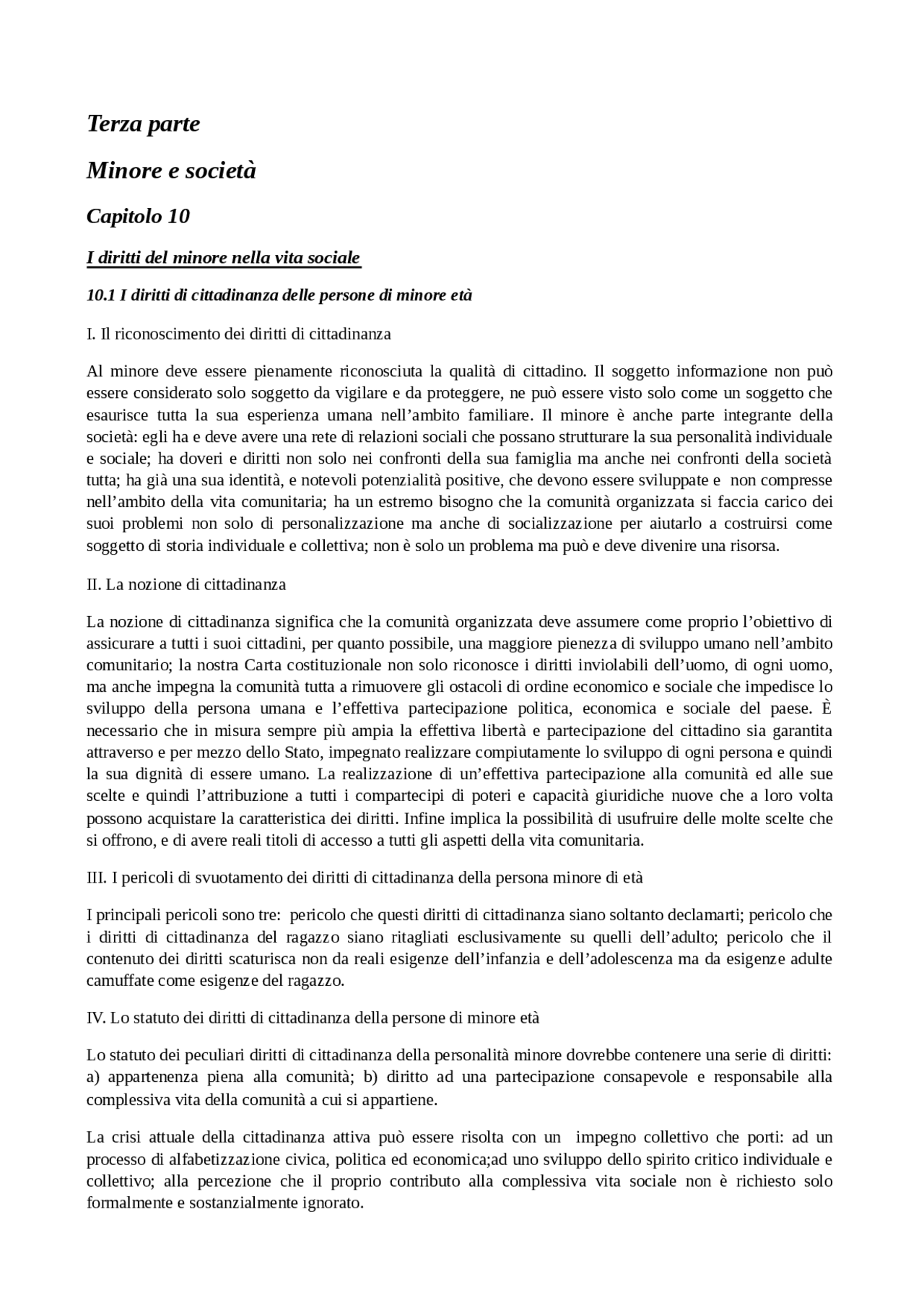 Manuale Di Diritto Minorile Moro Docsity