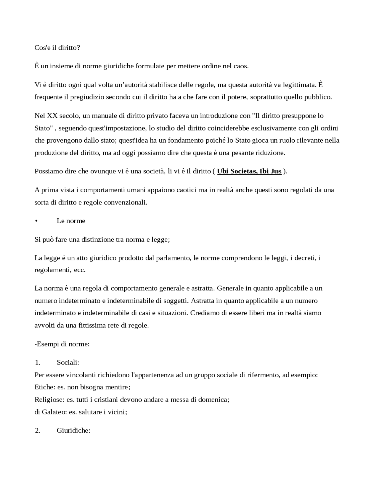 Il Diritto E Le Norme Docsity