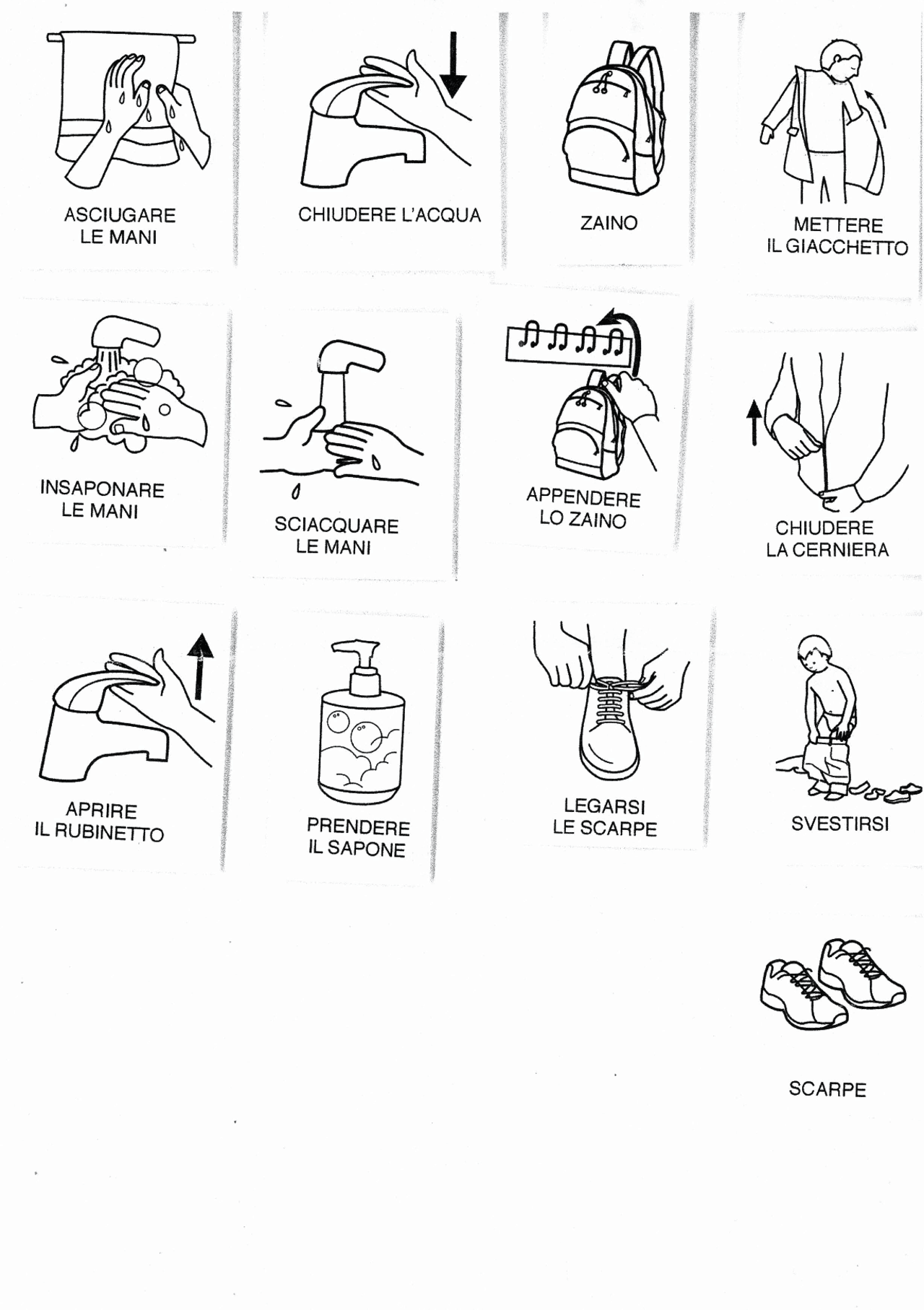 Simboli base per la CAA | Esercizi di Pedagogia | Docsity