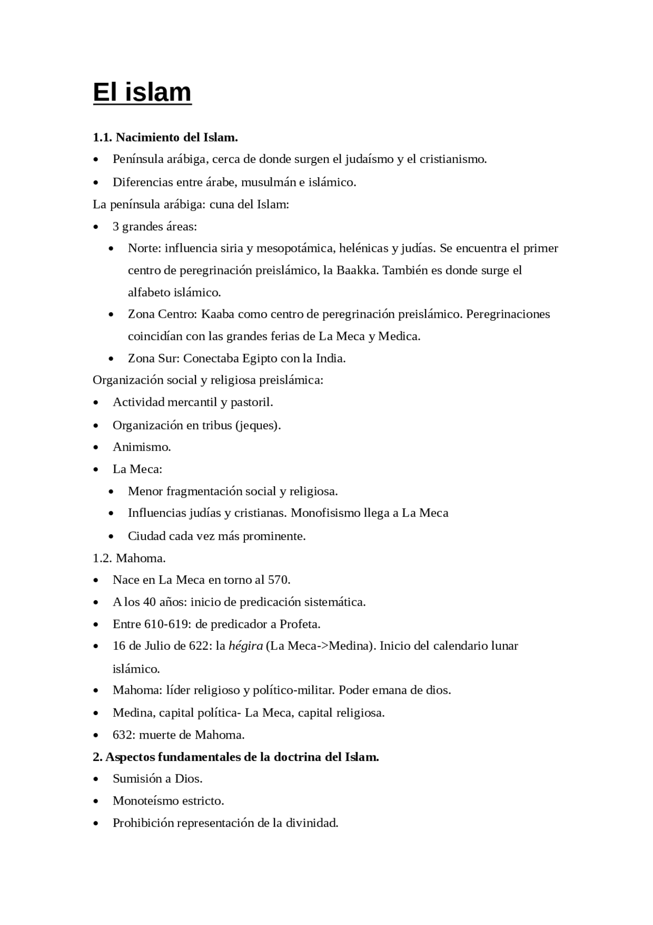 Esquema de islam medieval I Ana Paula - Docsity