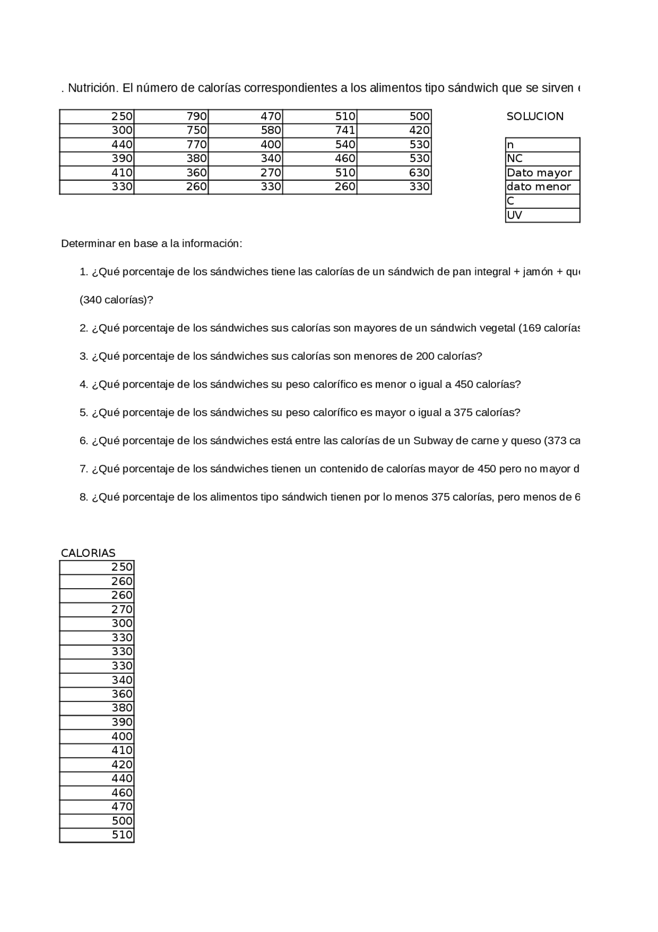 Variables cuantitativas | Ejercicios de Análisis de Datos Estadístico ...
