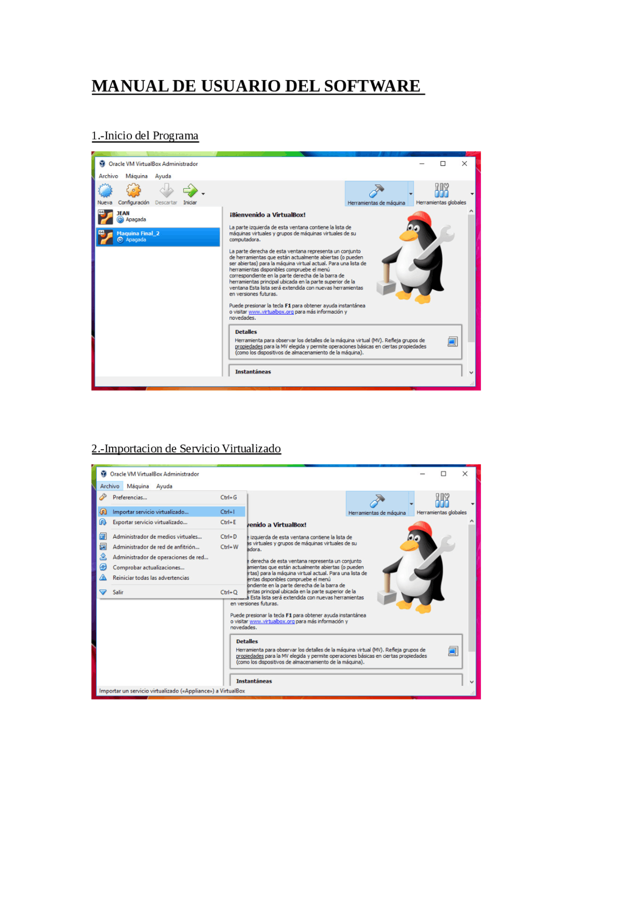 MANUAL DE USUARIO DEL SOFTWARE.docx - Docsity