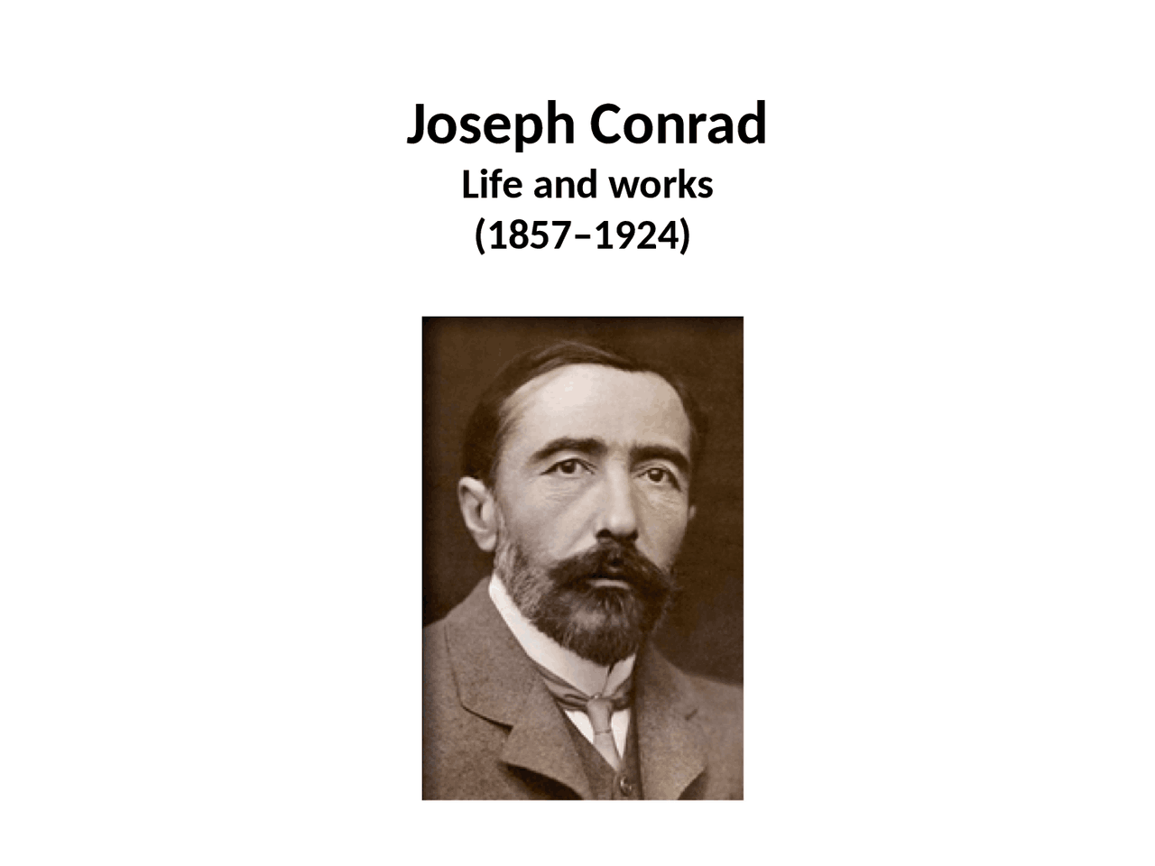 Joseph conrad, life and works - Docsity