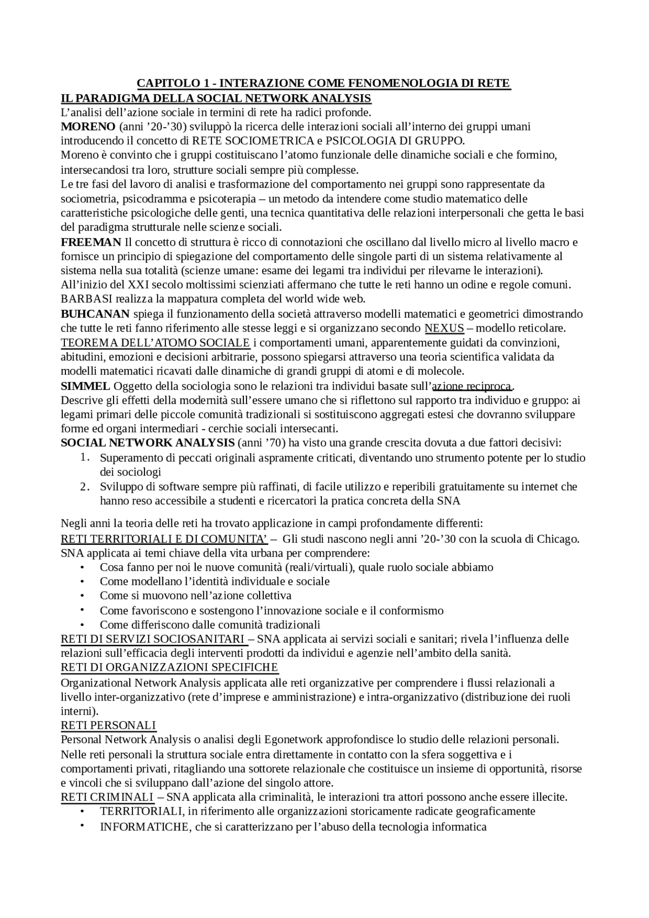Riassunto Del Libro Processi Di Interazione Docsity