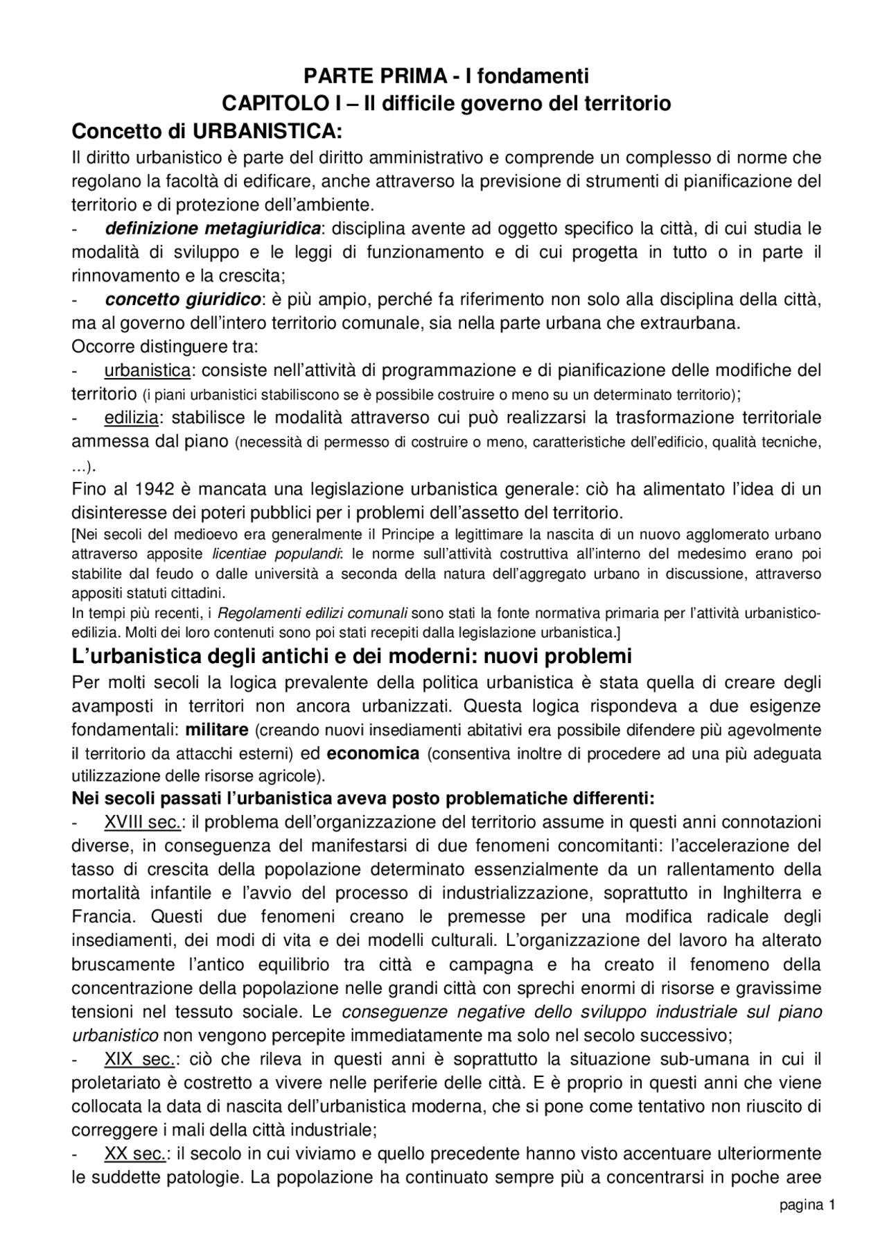 Riassunto Manuale Diritto Urbanistico Docsity