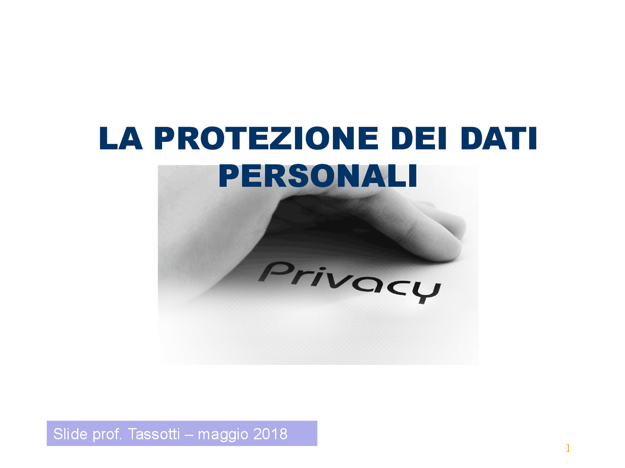 Diritto Alla Privacy Docsity