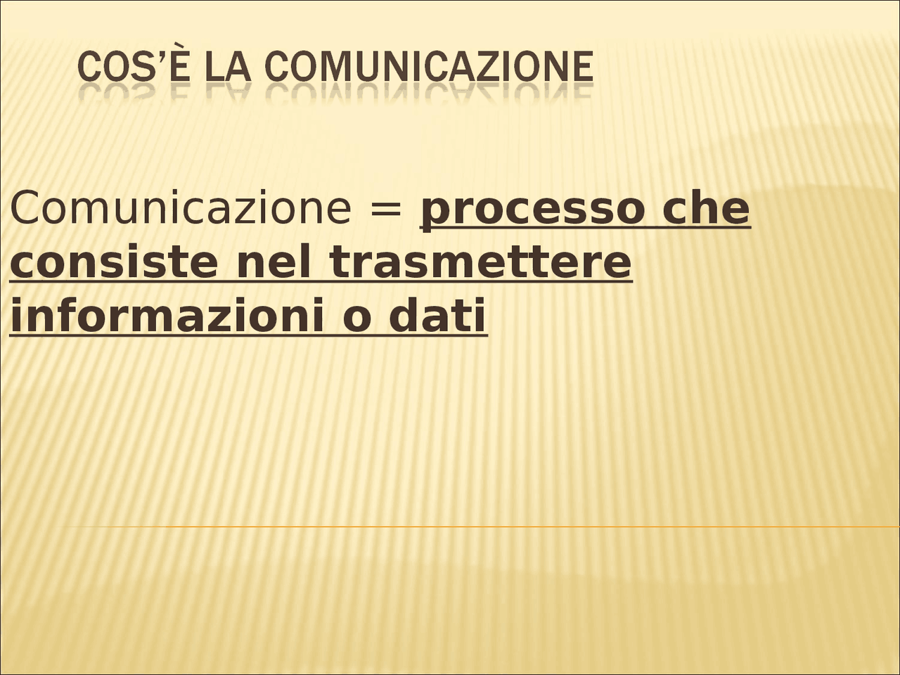 Il processo di comunicazione - Docsity