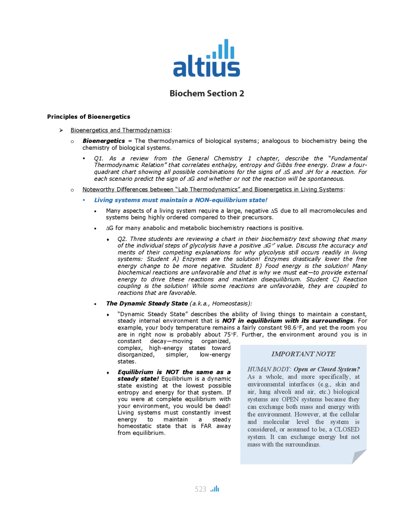 Biochemistry short notes review | Lecture notes Biochemistry | Docsity