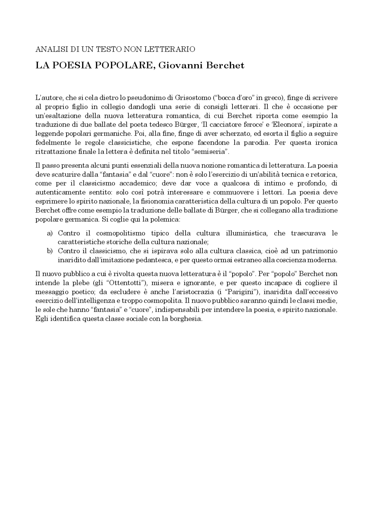 ANALISI DI UN TESTO NON LETTERARIO (2) | Prove d'esame di Italiano ...