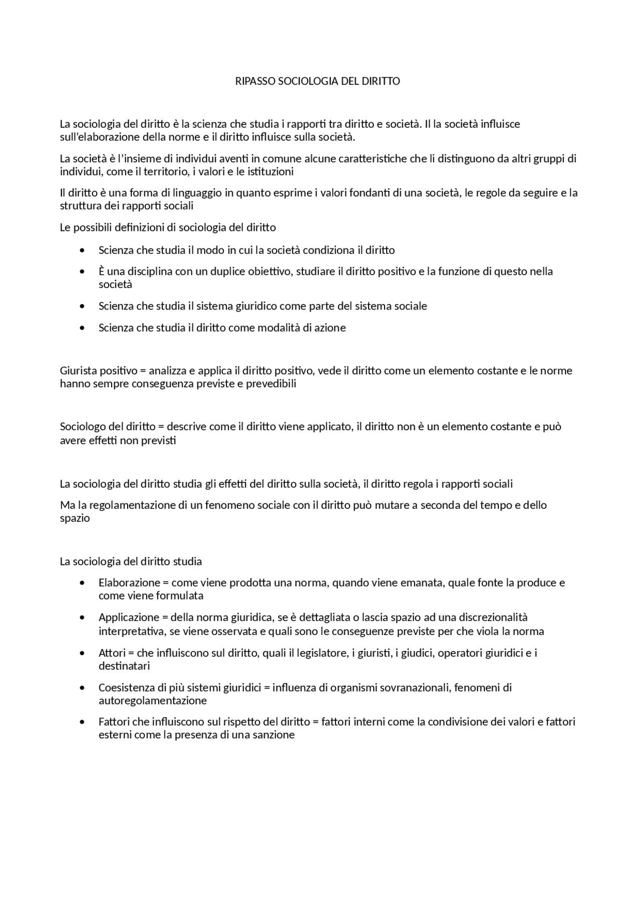 Sociologia Del Diritto Docsity