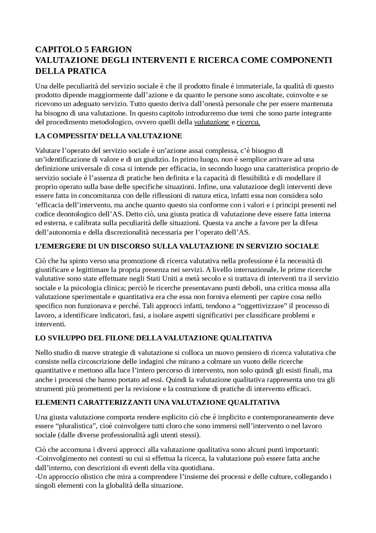 Il Metodo Del Servizio Sociale Silvia Fargion Docsity