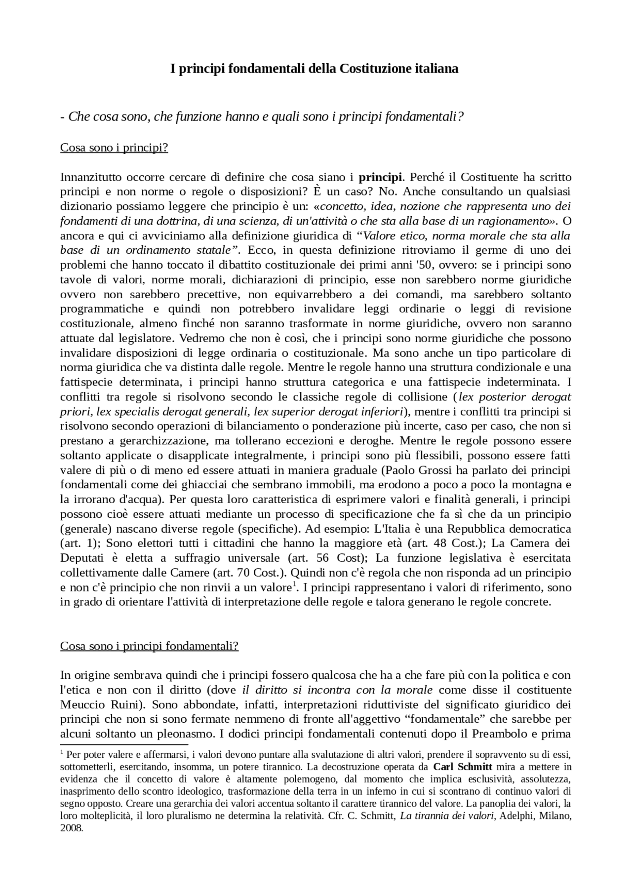 Principi Fondamentali Docsity