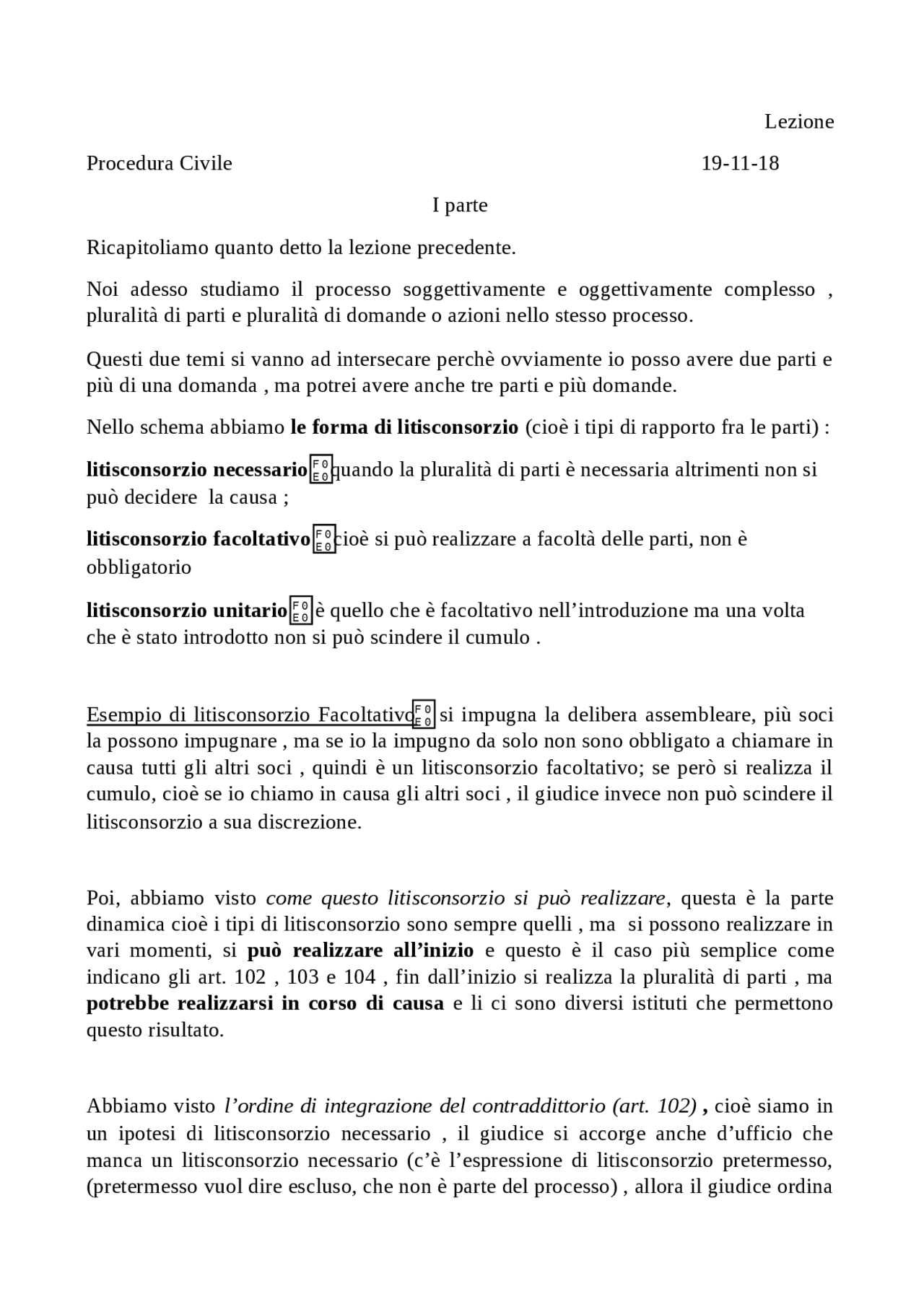 Diritto Processuale Civile Docsity