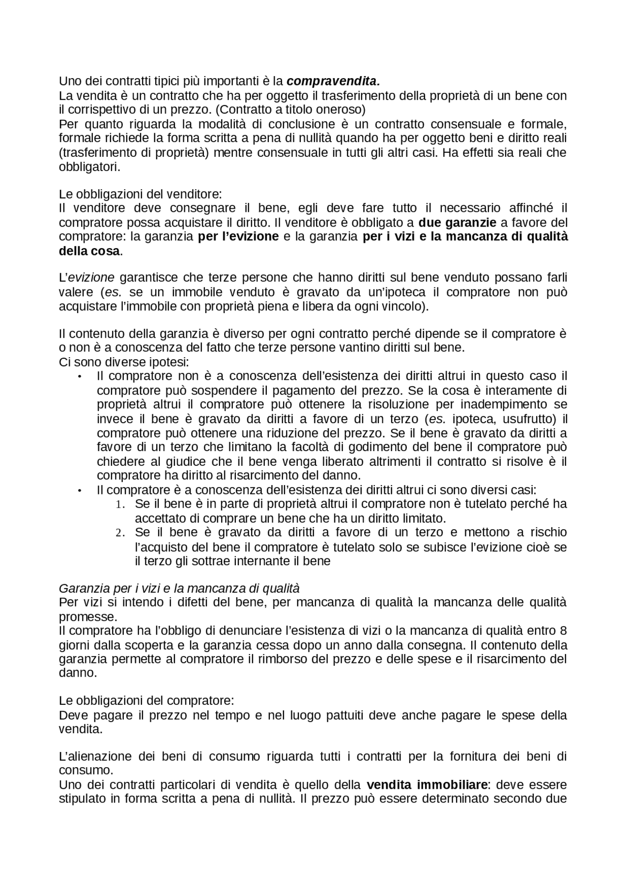Compravendita Economica Docsity