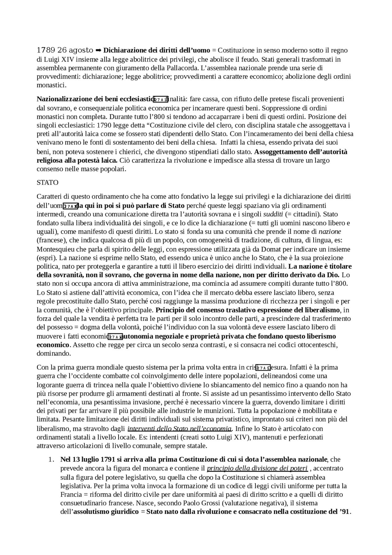 Storia Del Diritto Moderno Docsity