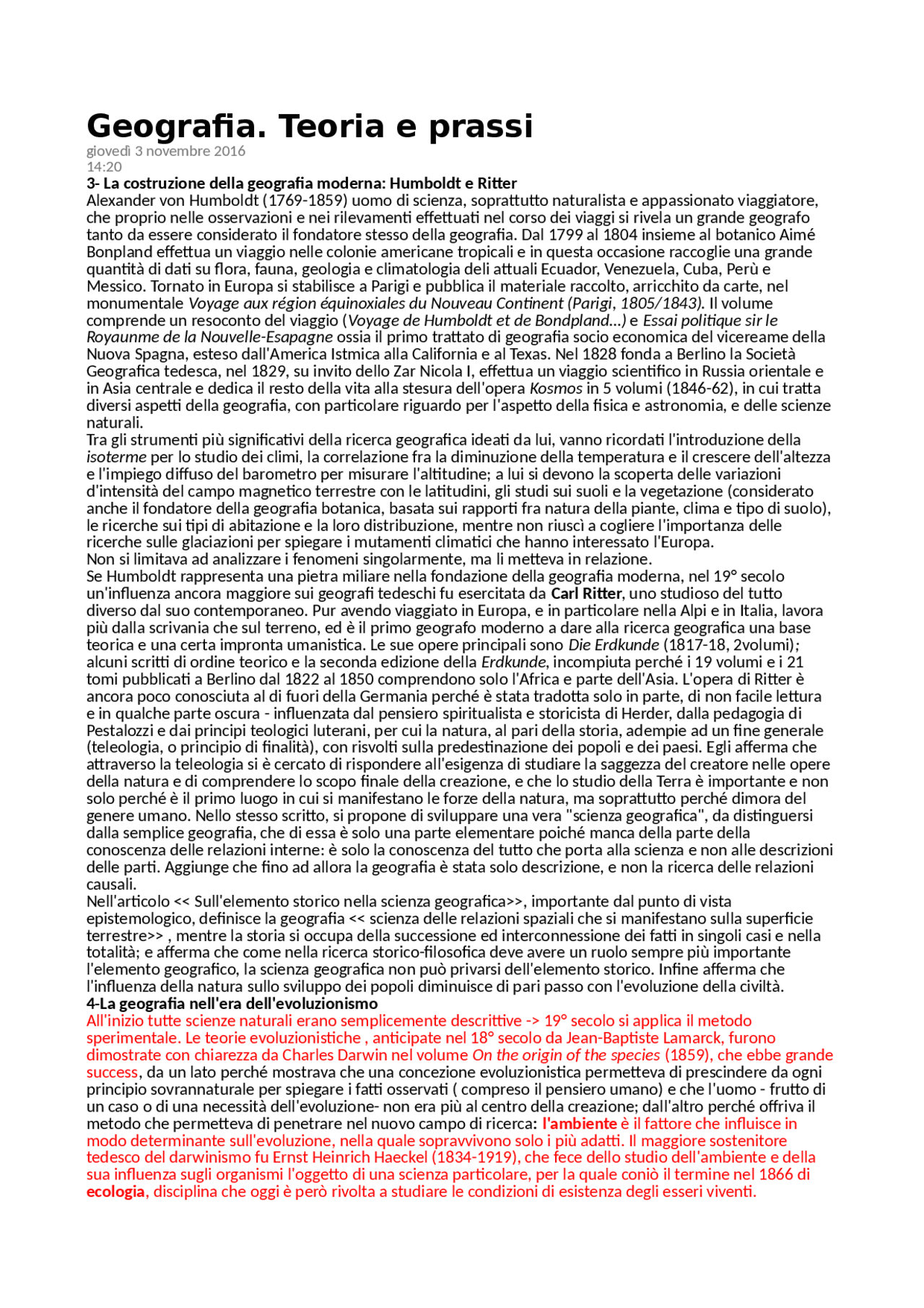 Geografia Teoria E Prassi Docsity