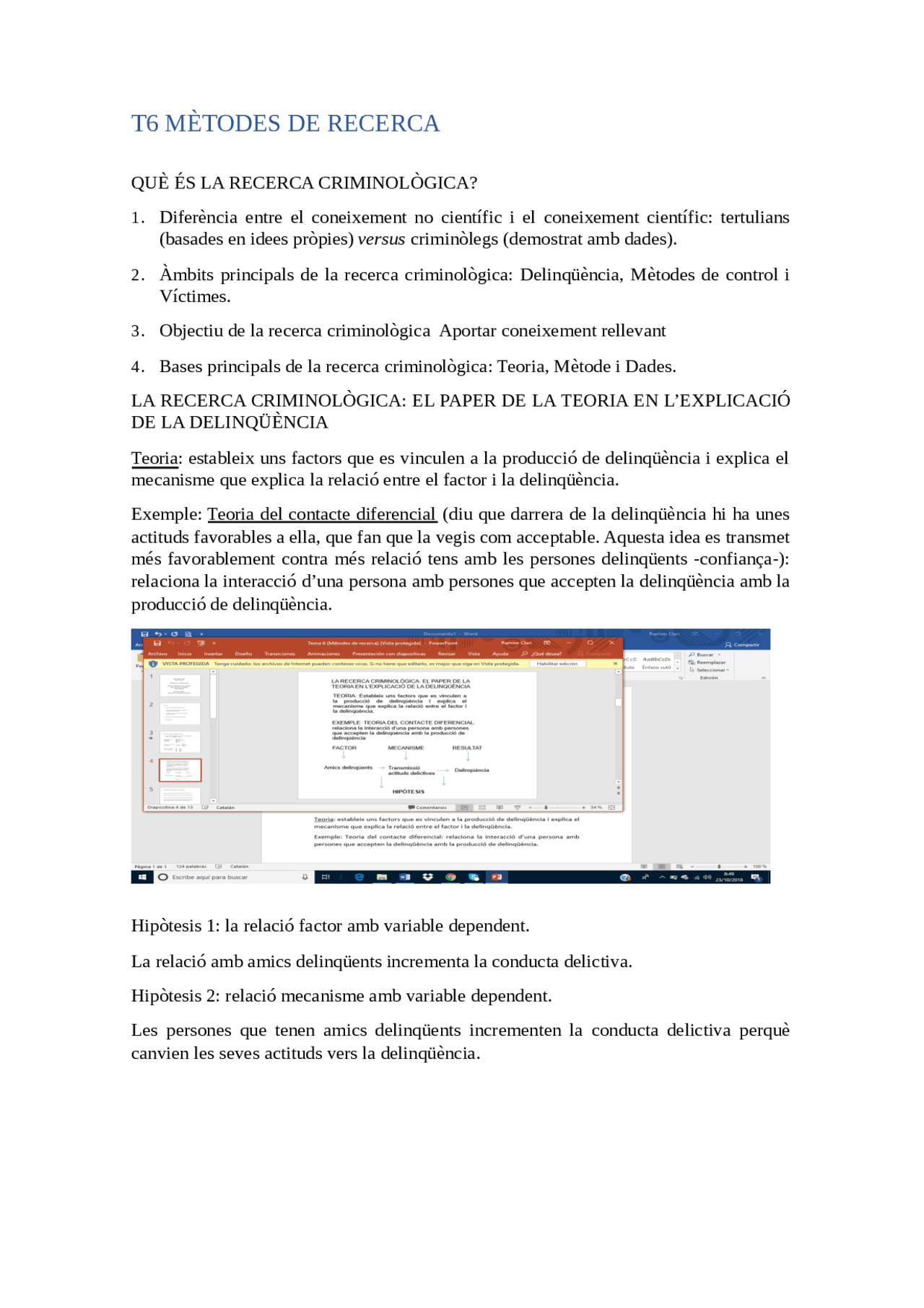 Tema 5 6 7 8 9 Introducción A La Criminologia Docsity