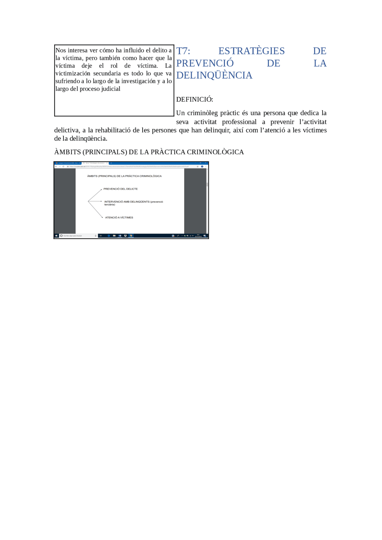 Tema 7 Introducción A La Criminologia Docsity