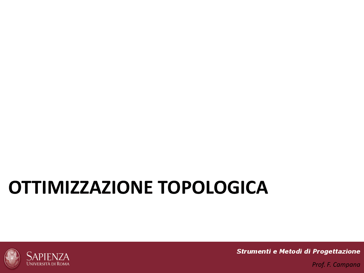 OTTIMIZZAZIONE TOPOLOGICA - Docsity