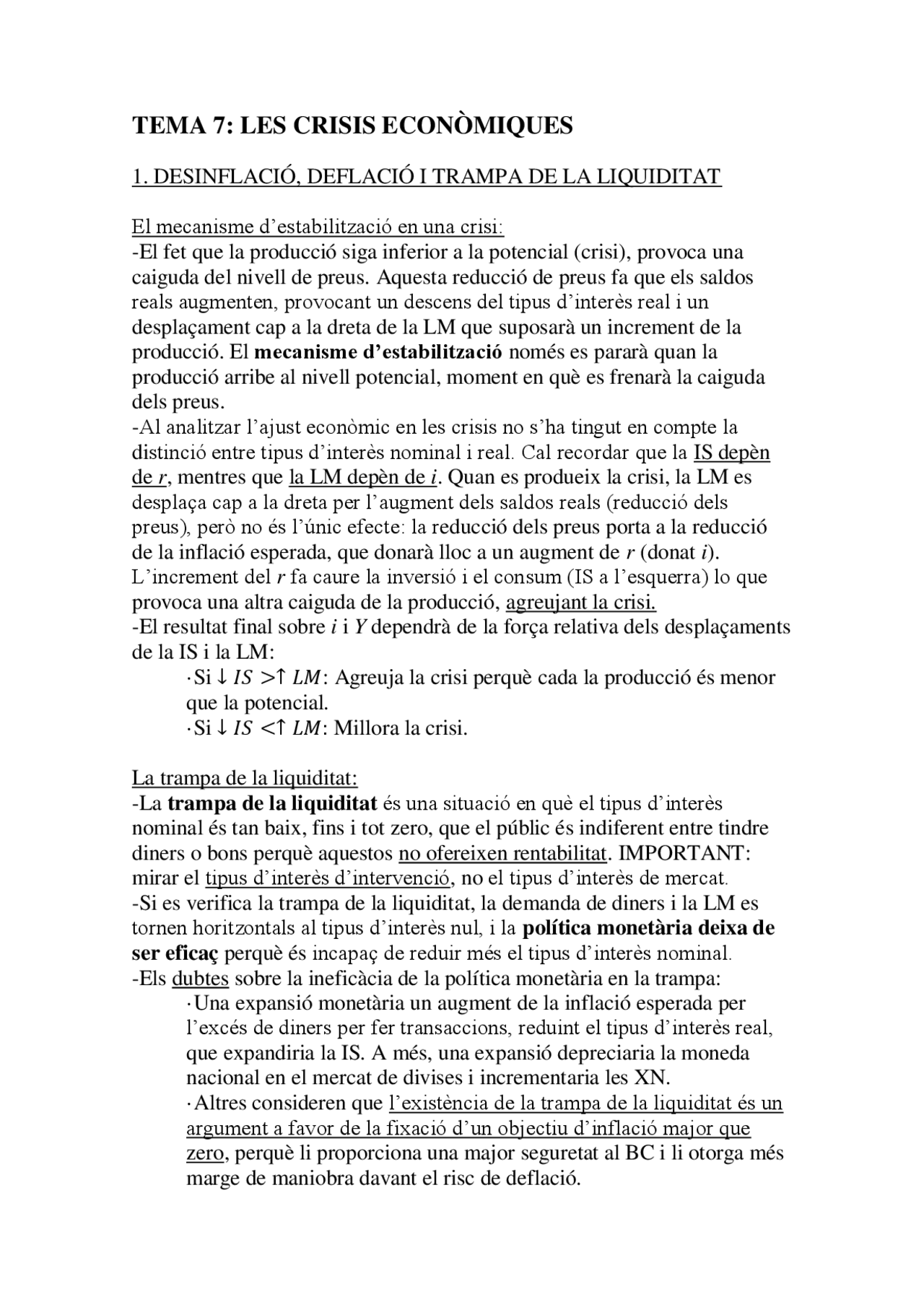 Apuntes Tema 7 MacroeconomÍa Ii Apuntes De Macroeconomía Docsity