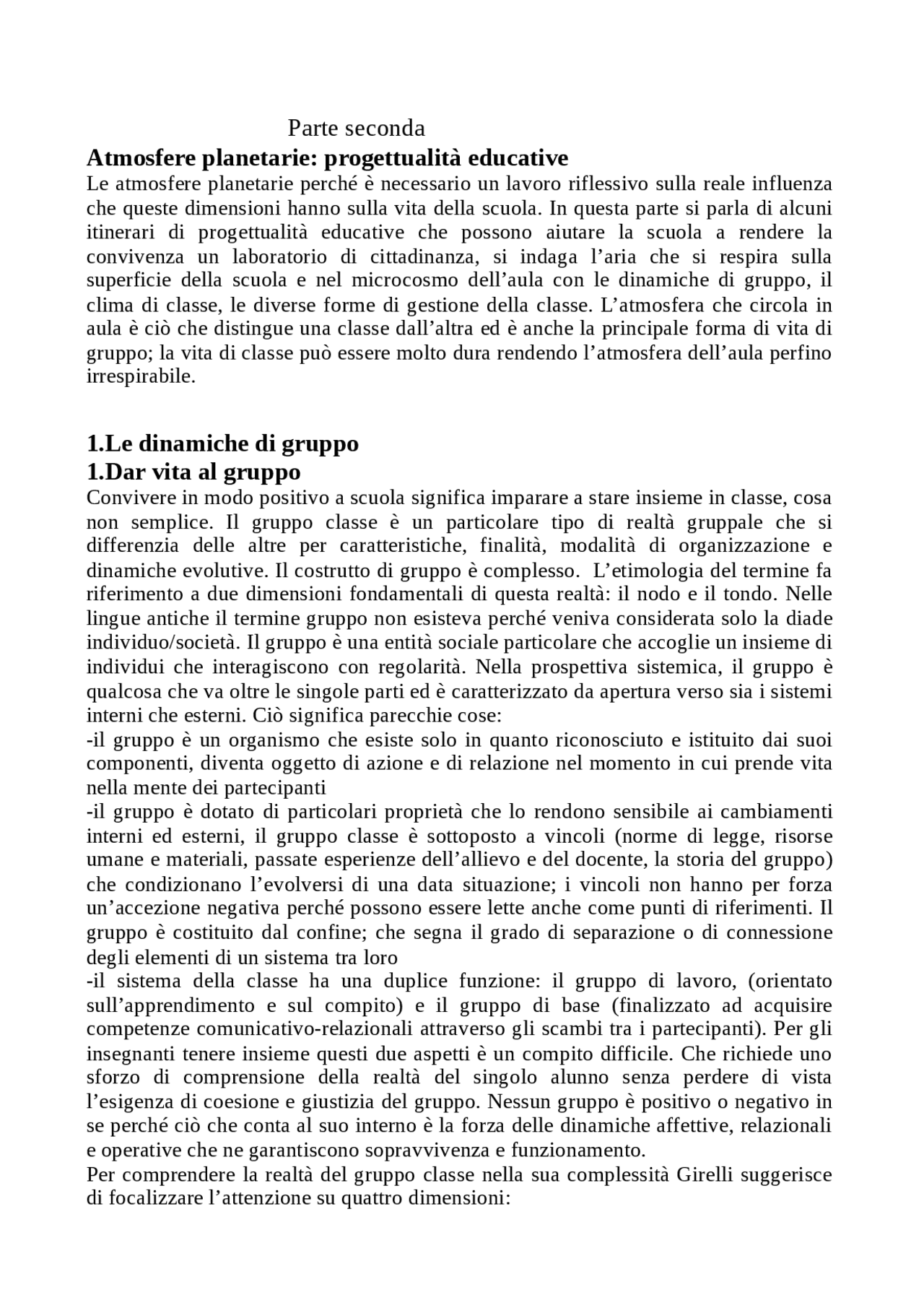 Progettualità Educative Docsity