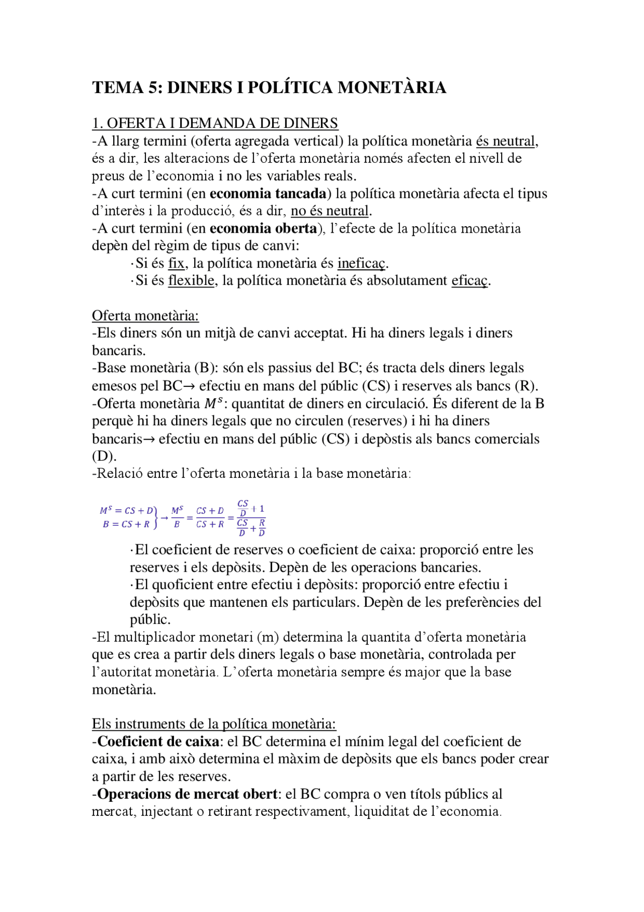 Apuntes Tema 5 MacroeconomÍa Ii Docsity