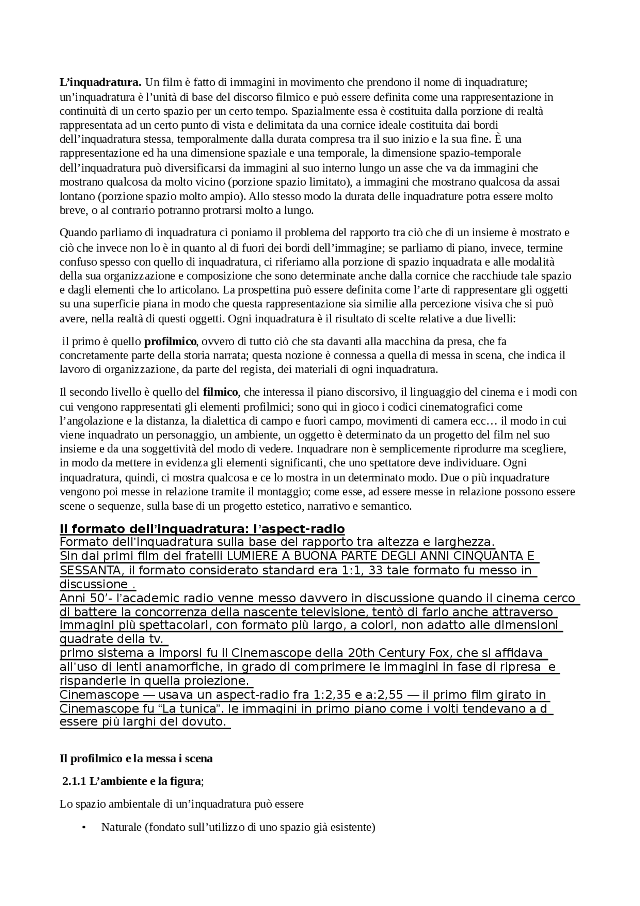 Il Manuale Del Film Docsity