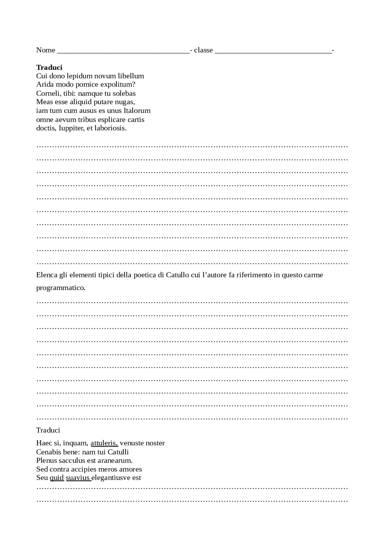 Verifica Lingua E Letteratura Scienze Umane Docsity