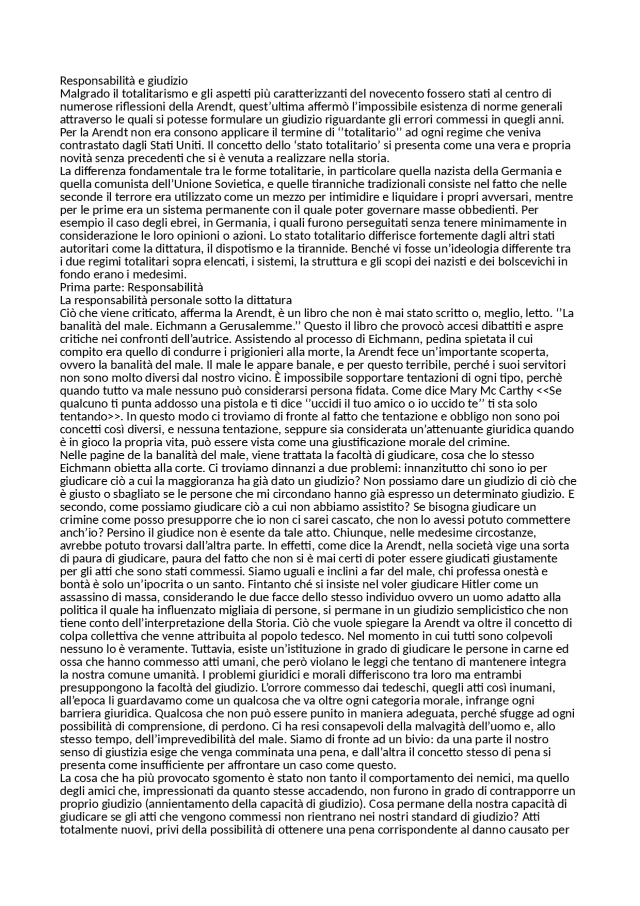 Responsabilità E Giudizio Docsity