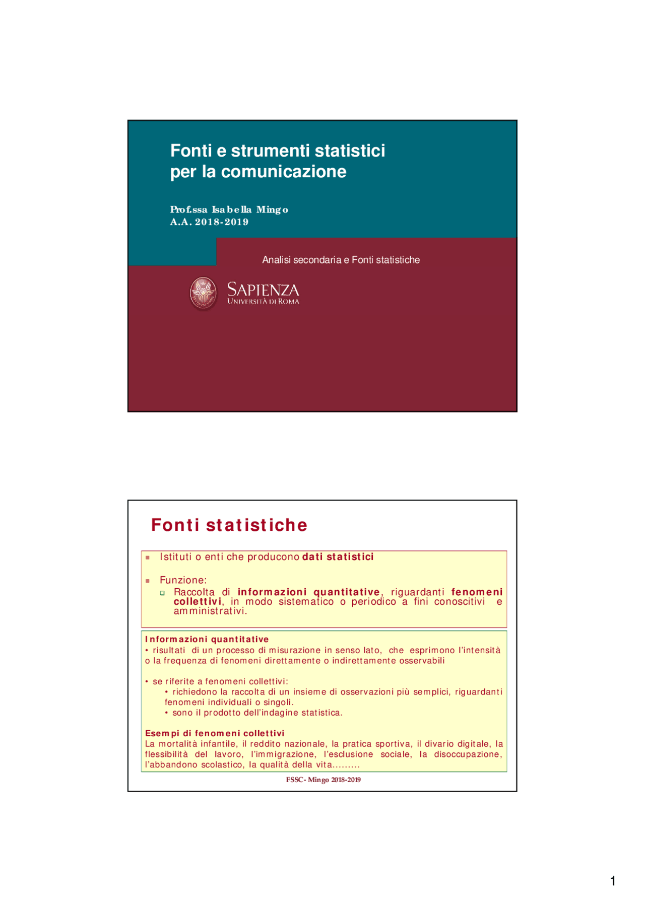 Lezione Di Statistica Base Appunti Di Statistica Per Limpresa Docsity
