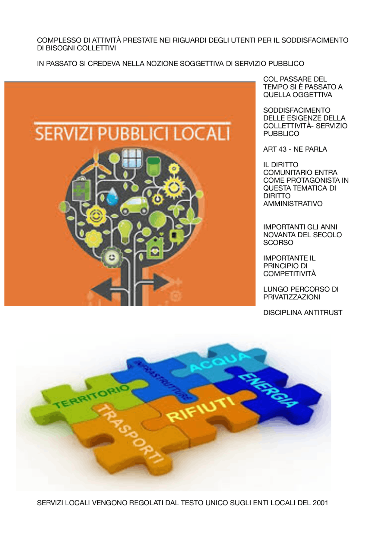 Servizio Pubblico In Generale Docsity