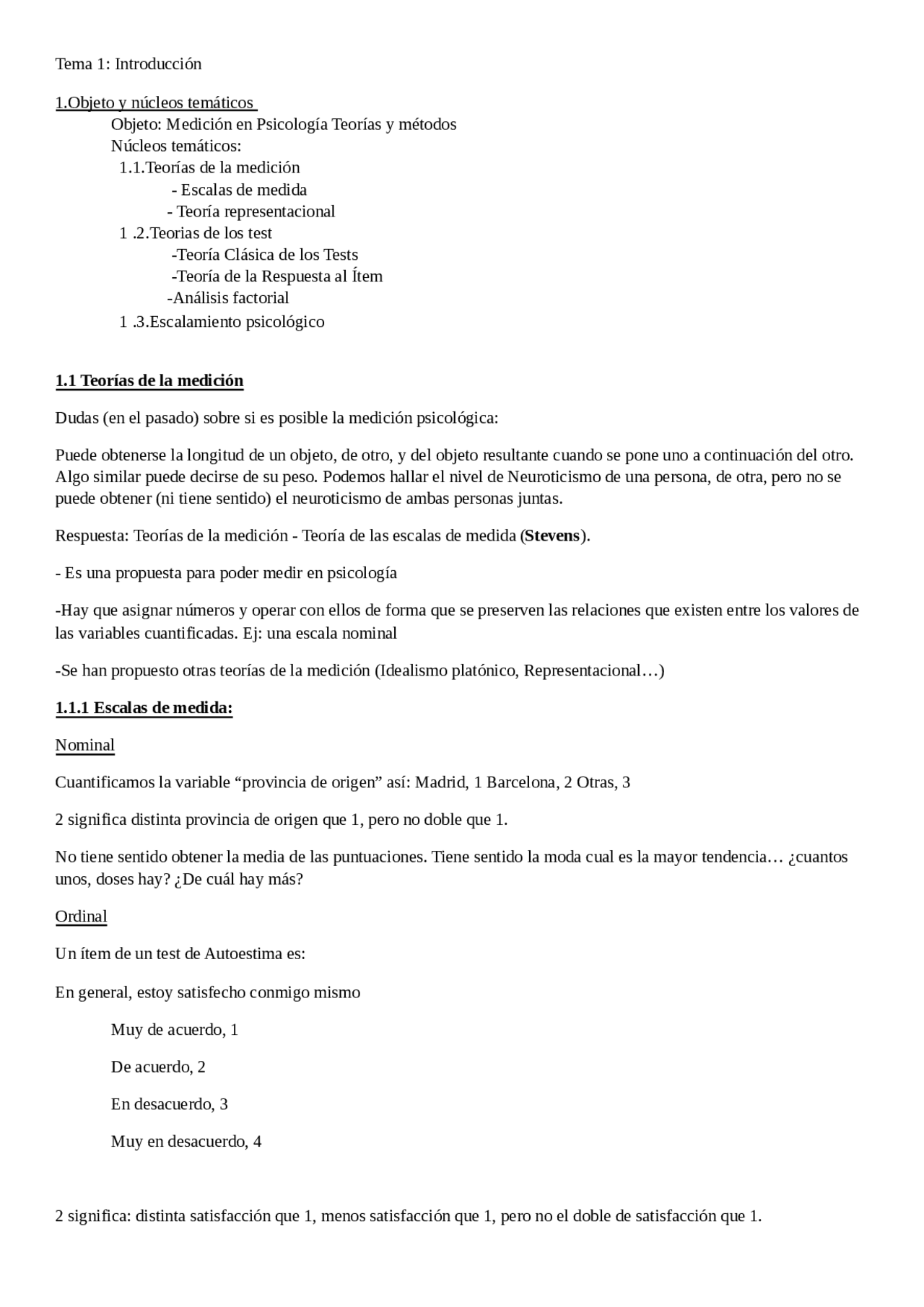 Apuntes Psicometría Docsity
