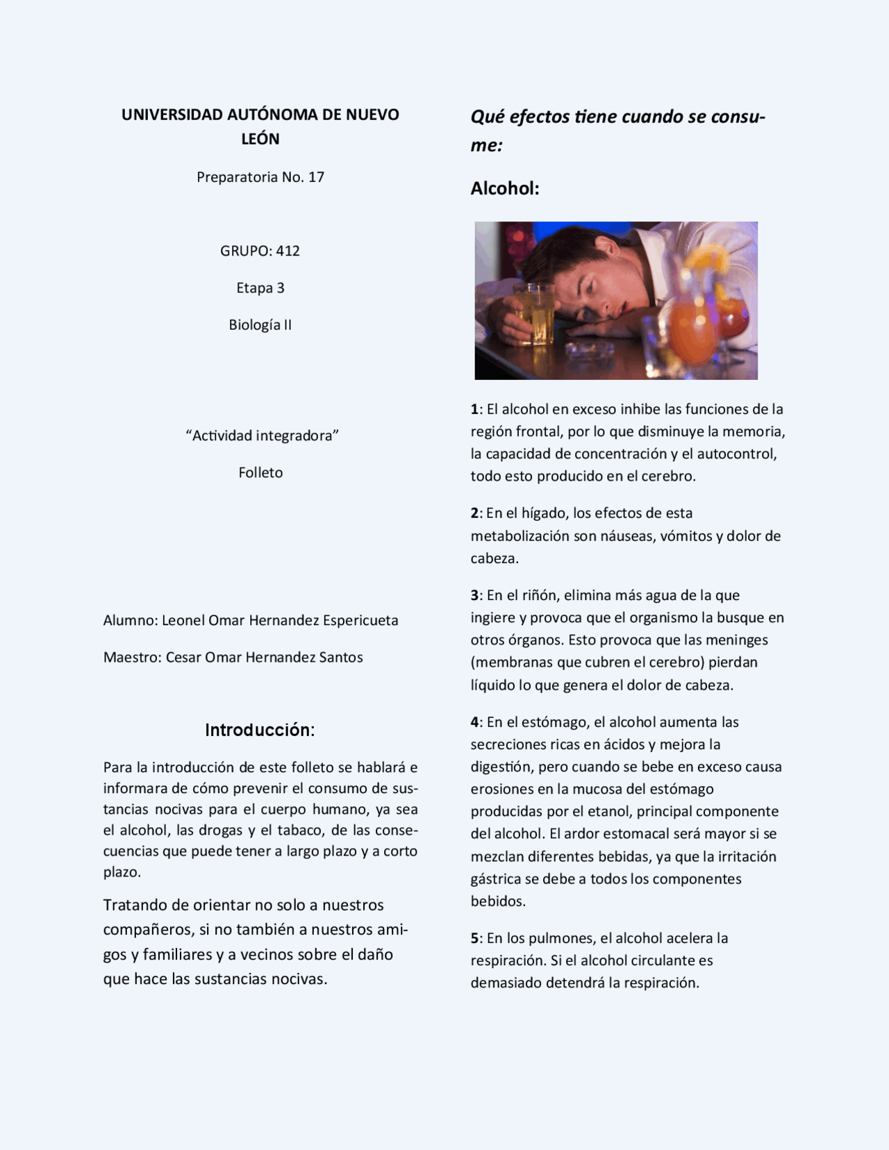Etapa 2 act integradora biologia 2 - Docsity