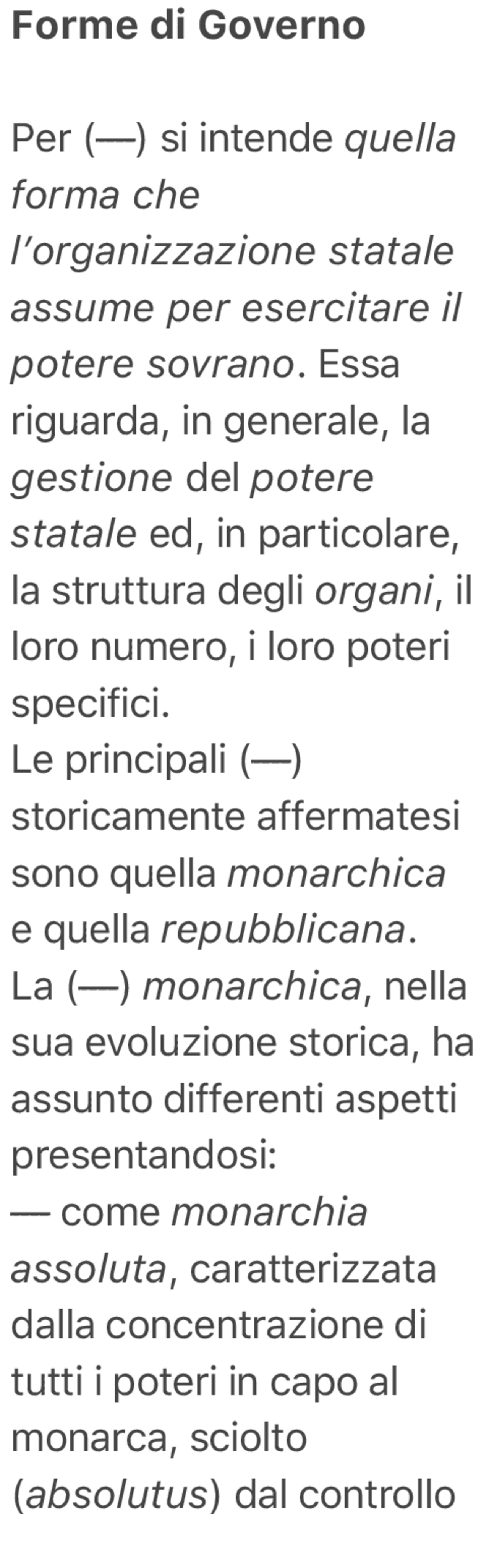 Le Forme Di Governo Docsity
