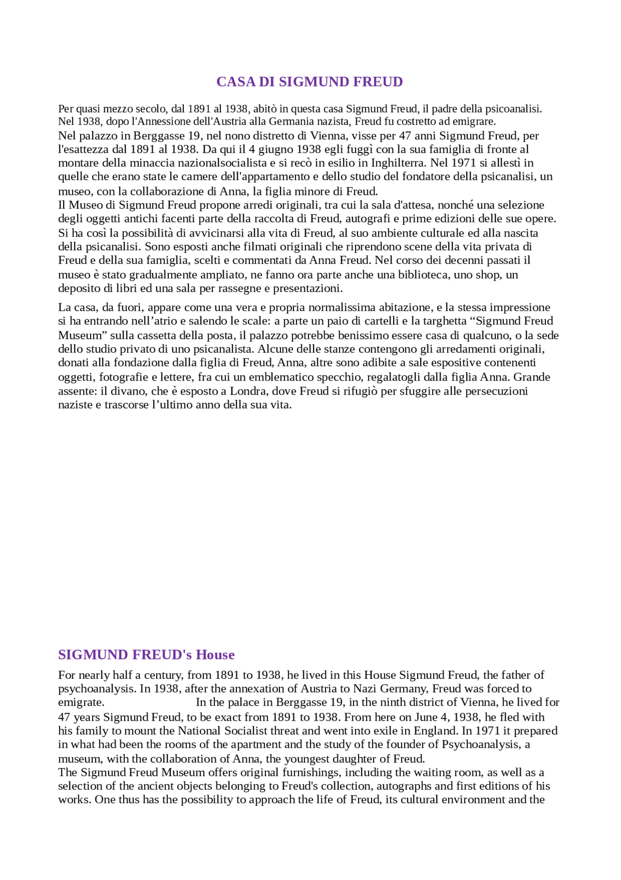 Approfondimento Sigmund Freud Docsity