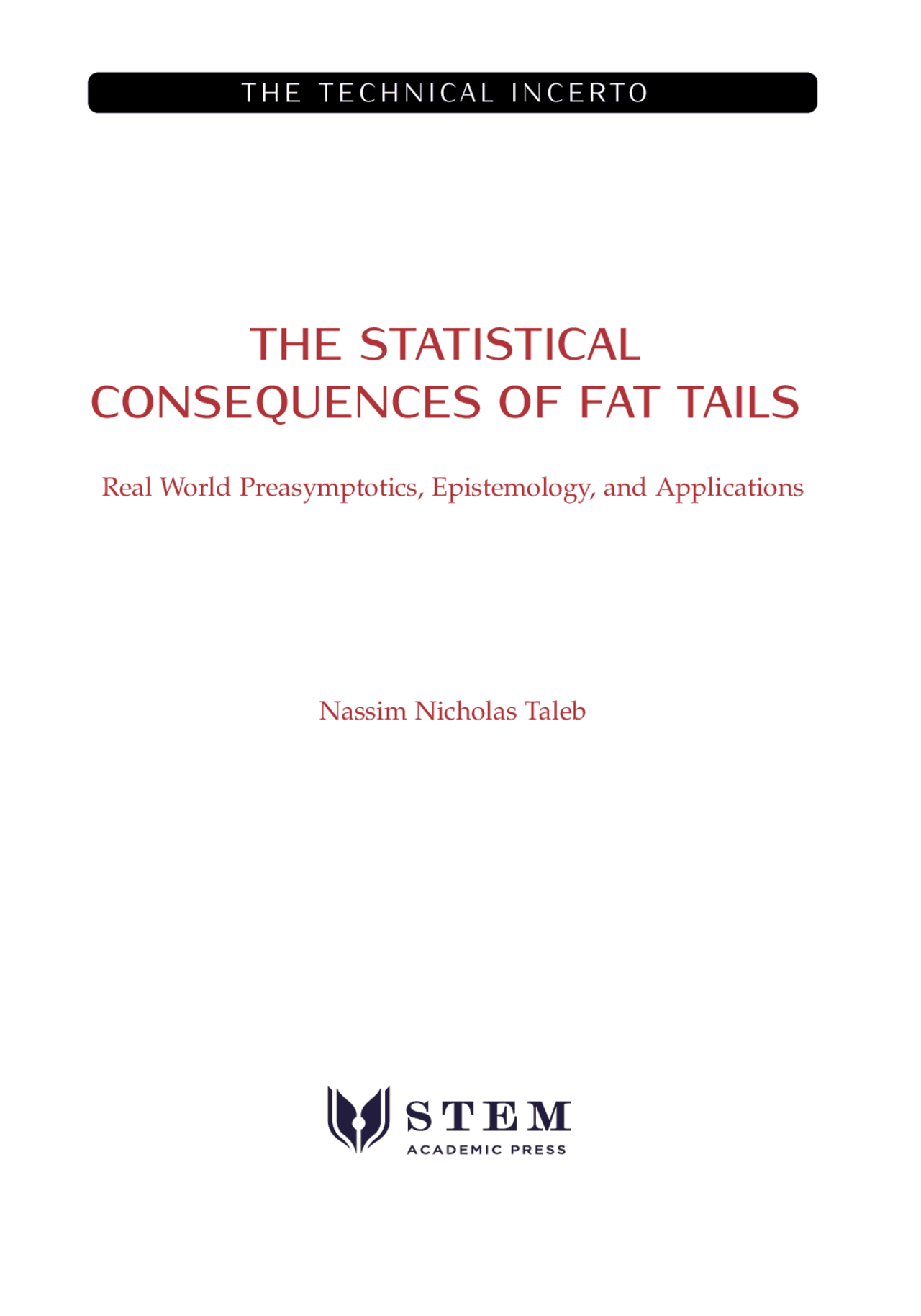 Statistical of fat tails taleb - Docsity