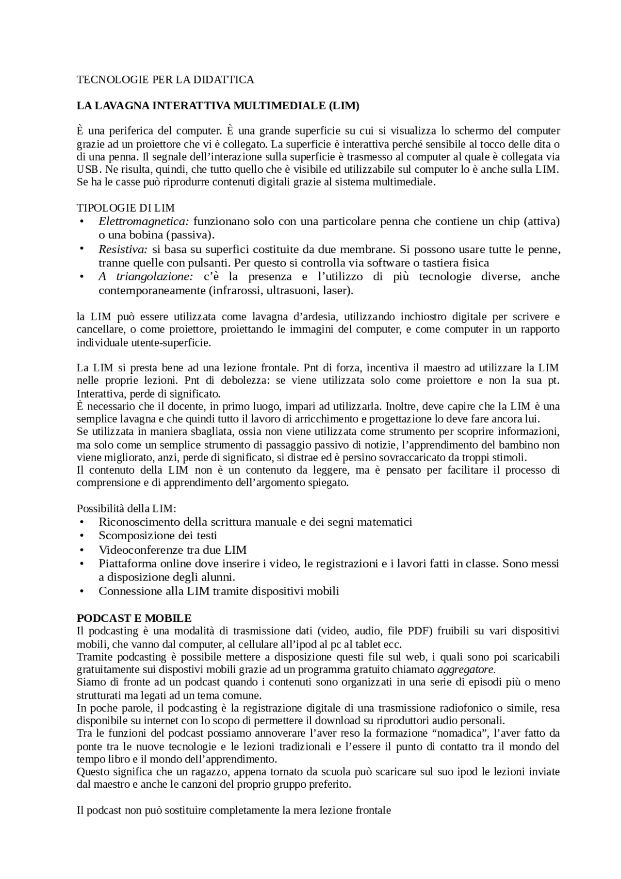 Fondamenti Di Didattica Docsity